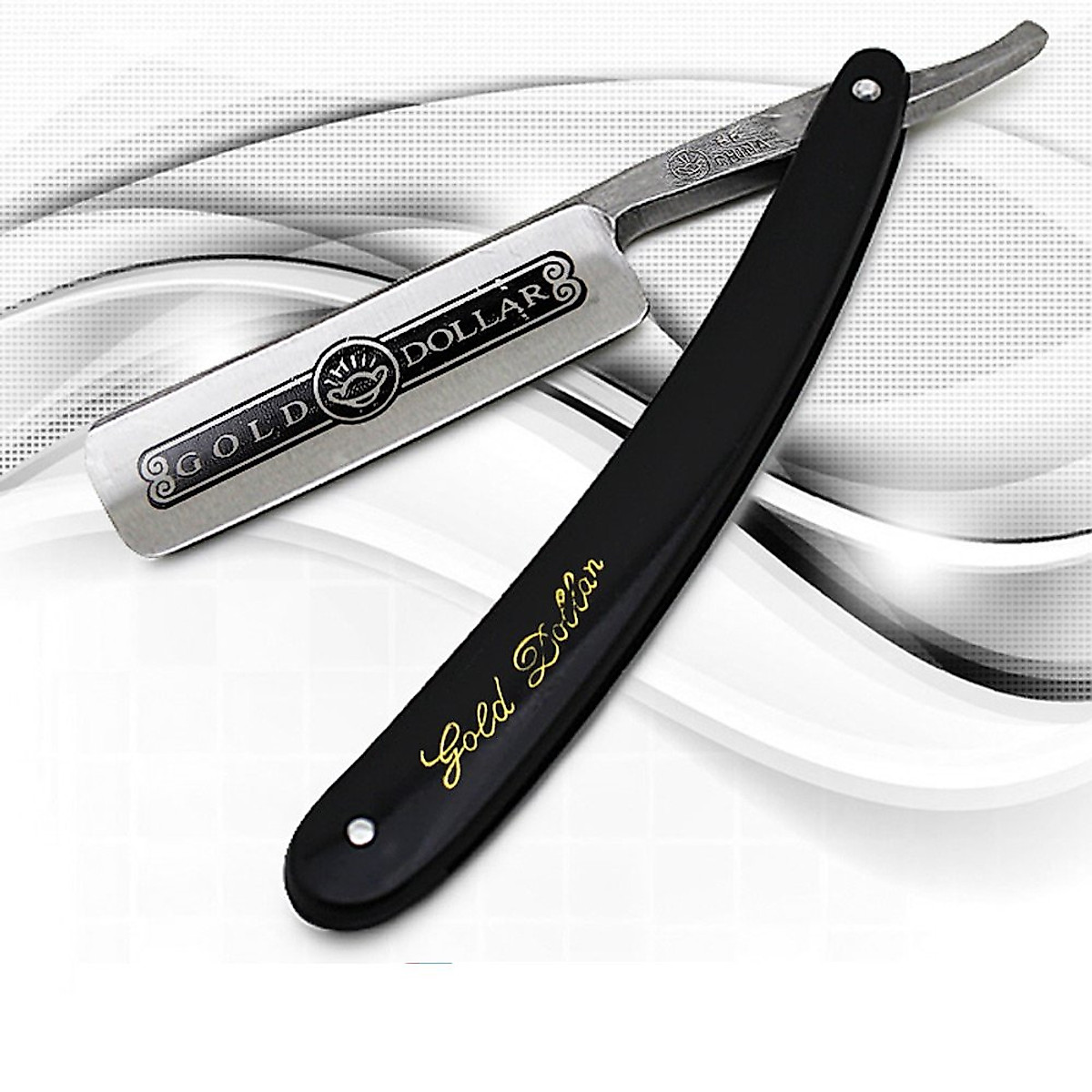 Tangc Pro Gold Dollar Shave Knife 66 Straight Edge Barber Razor Folding Hair Shaving