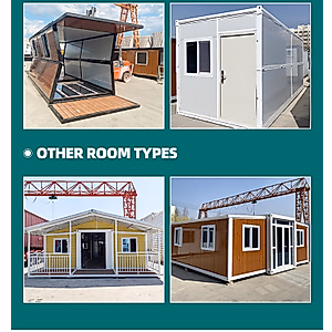 Foldable Prefabricated Container Home - Modular Tiny Home with Customizable Bathroom, Kitchen, Living Room & Bedroom - Ideal Mobile Home for Adults