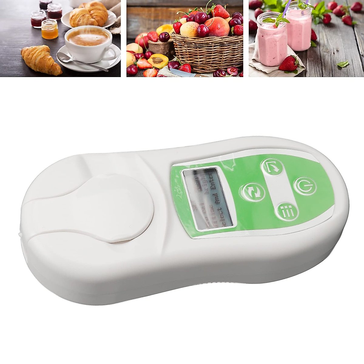 Jeanoko 0鈥?2锛?Brix Meter Refractometer Portable Handheld Brix Reader Tester with ATC Tester High Accuracy Sugar Meter for Fruit Beverage Sugar Content Measuring