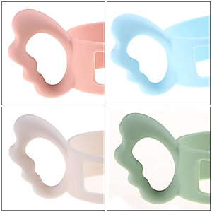 Silicone Wide-Neck Baby Bottle Handle, Outer Diameter Over 6cm for Bottle (Pack of 4)