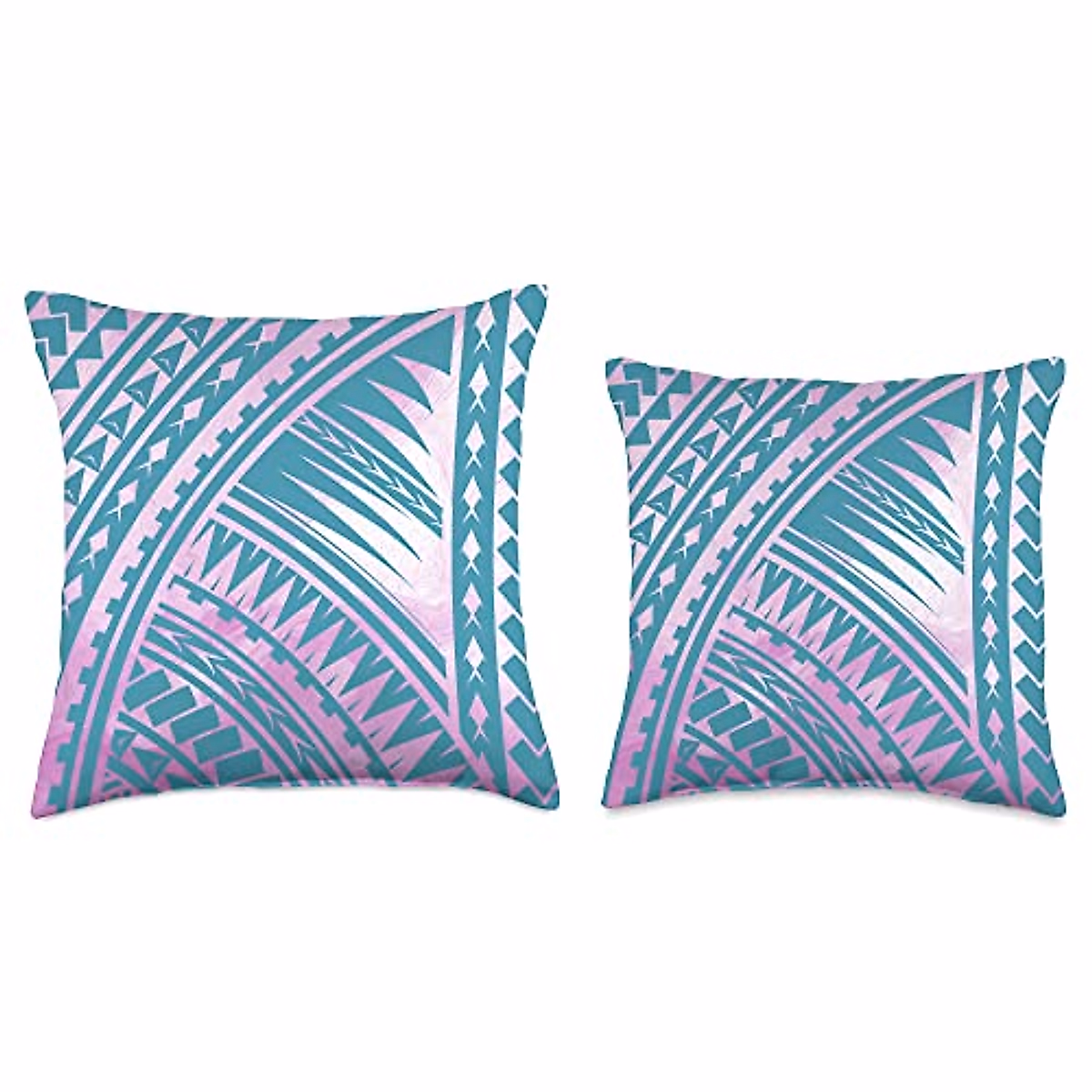 Samoan Flag Polynesian Authentic Siapo Tatau Art Samoan Polynesian Siapo Tatau Talofa Tapa Art Abstract Throw Pillow, 18x18, Multicolor