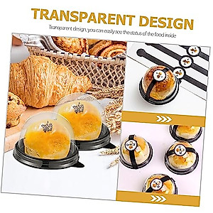 Abaodam 250 Sets Egg Yolk Crisp Packaging Box Egg-yolk Puff Container Mini Cupcake Container Cheesecake Pan Mini Plastic Containers Multi-function Bakery Case Dessert Box Paper Mousse