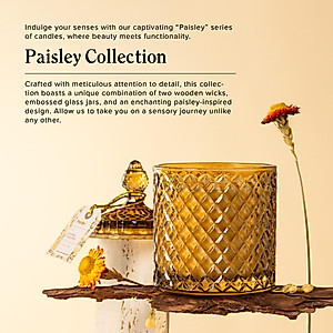 Large Wood Wick Jasmine Magnolia Scented Candles,Soy Wax Candle for Home Scented,Long Burning time and Large Glass Jar Candle, Luxury Candle Gift for Women & Men,14.8 oz