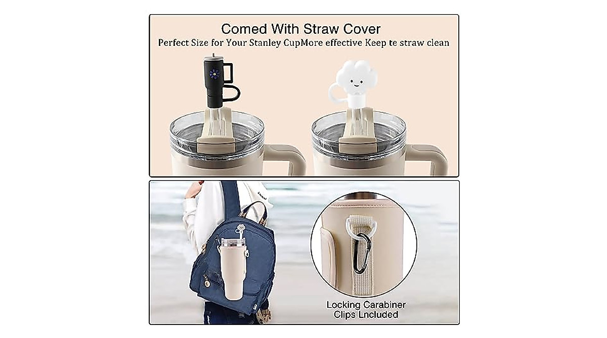 Premium Stanley Cup Holder with Adjustable Strap