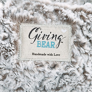 DEMDACO Giving Bear with Corduroy Ear Children's Plush Stuffed Animal Toy