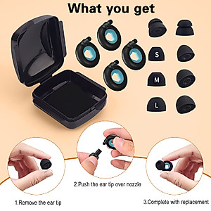 XANGNIER Ear Plugs for Sleeping Noise Cancelling,2 Pair Reusable Silicone Noise Reduction Ear Plugs,Hearing Protection Earplugs Sound Blocking for Sleeping,Work,Study,Travel,Concerts,Motorcycle