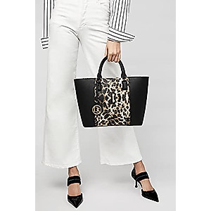 Large Tote Bags Vegan Leather Purses and Handbags for Women Top Handle Ladies Shoulder Bags Satchel Hobo 2pcs Set Leopard