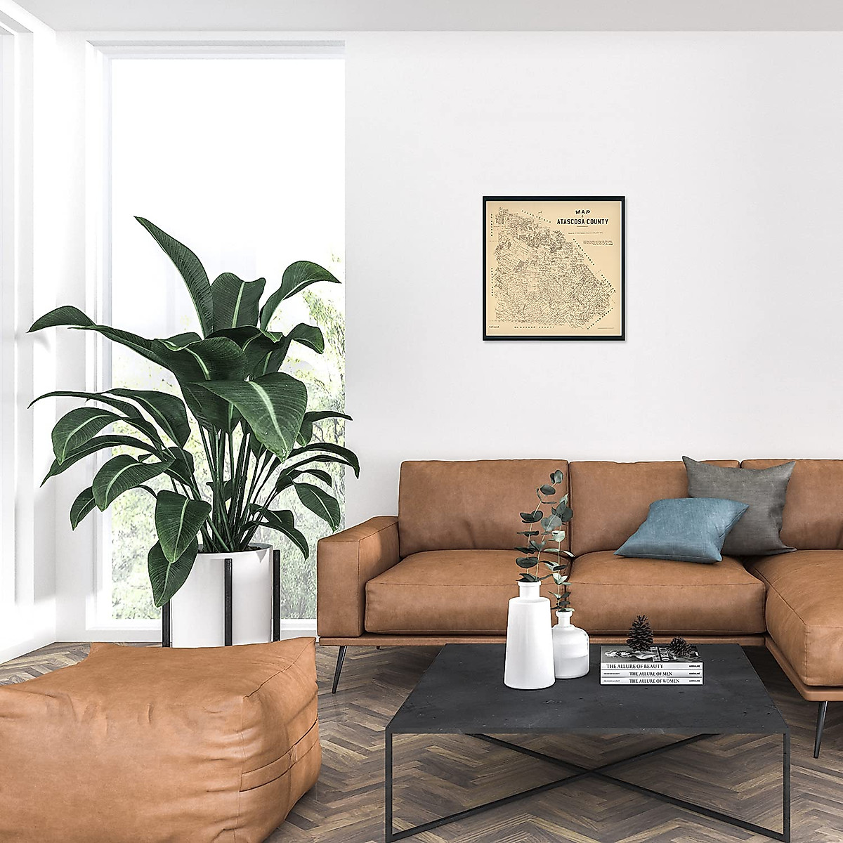 HISTORIX Vintage 1879 Atascosa County Texas Map - 16x16 Inch Vintage Map of Atascosa County Wall Art - Old Atascosa County Map Poster - History Map of Atascosa County TX Showing Land Ownership