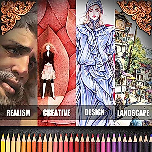 YOOUSOO Colouring Pencils,36 Pcs Professional Coloured Pencils Drawing Pencils, Oil-based Artist Pencil Set, No Wax, Ideal for Sketching, Doodling, Painting, Writing, Pre-sharpened