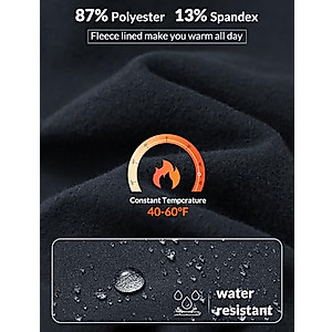 BALEAF Women's Fleece Lined Joggers Waterproof Thermal Hiking Pants Sweatpants Track Pants Winter Clothes Running Gear Gray XL