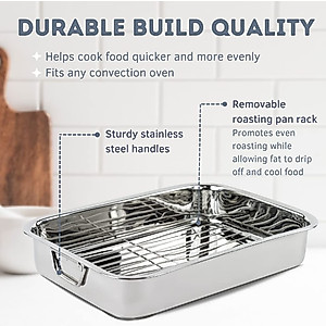 Lexi Home Stainless Steel LasagnaRoasting Pan