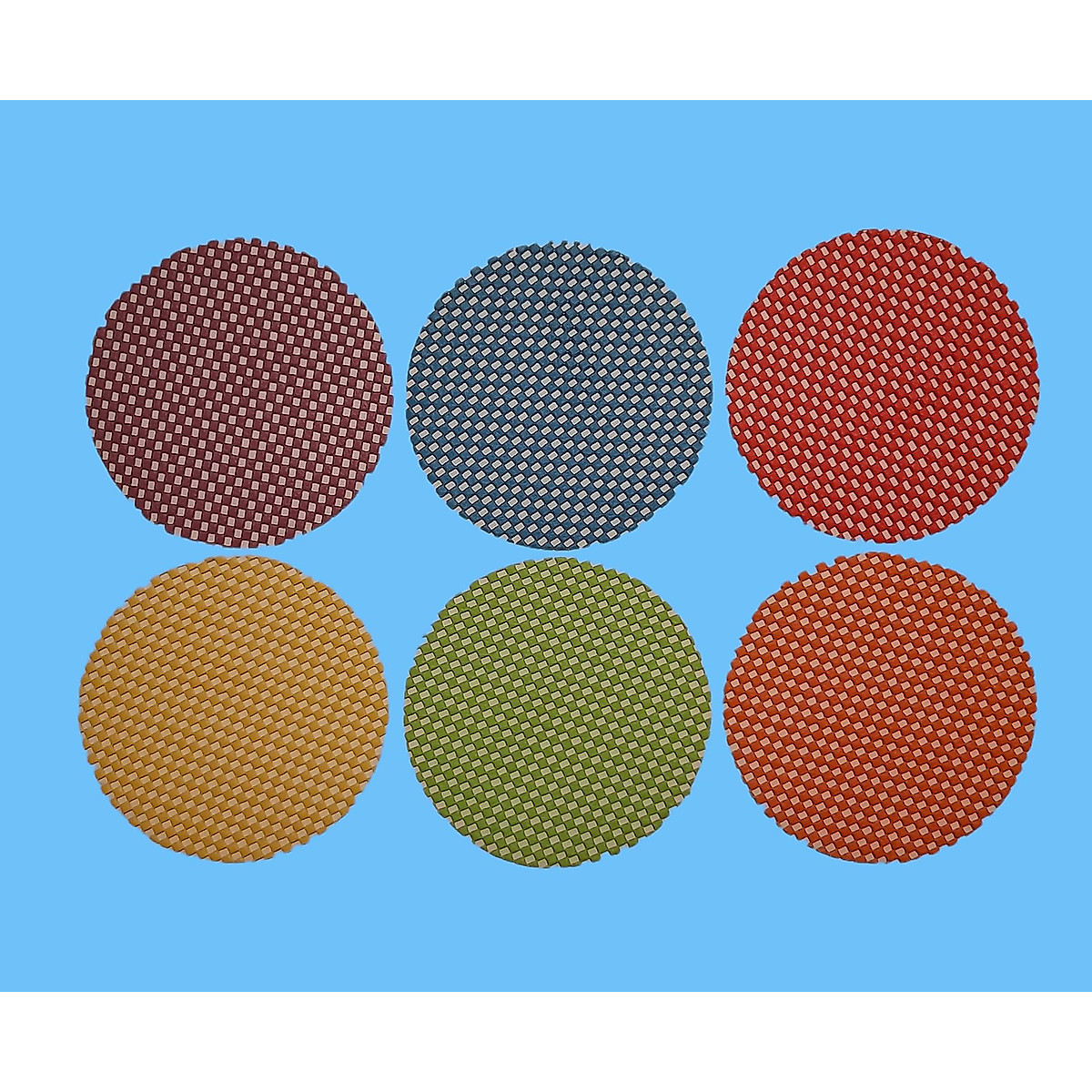 Generic Round Multi-Purpose Jar Gripper Pad Bottle Lid Opener, 6 Piece Set, Colors May Vary, Pads