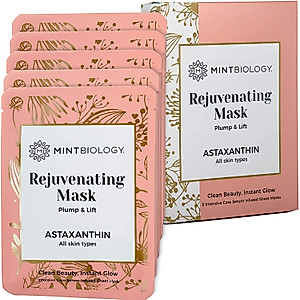 Korean Sheet Mask | AGELESS Advanced Nutrient Locking Korean Skin Care Masks | Astaxanthin & Collagen Face Mask for Women | Nourish, Hydrate & Soften Lines & Wrinkles Spots | Cruelty Free Facial Masks