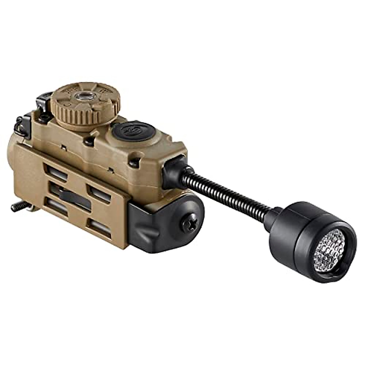 Streamlight 14307 Sidewinder Stalk 76-Lumen Tactical Helmet Light with Flexible Stalk, Includes Battery, Helmet Clip, Arc Rail Mount and Assembly, Coyote