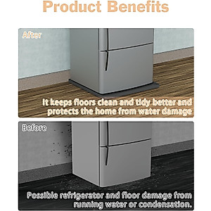 HOUSEASSIST Mini Fridge Silicone Mat with Raised Edges 24" x 24" Water Leakage Moldy and Floor Damage for Elecrical Equipment Such as Washing Machines Dryer Mini Fridge