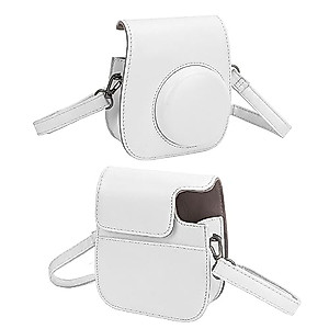 DAUZ Camera Case, SkinFriendly AntiScratch Adjustable Camera Bag with Stickers for Mini 12 (White)