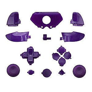 WPS Matte ABXY Dpad Triggers Full Buttons Set for Xbox One Gen 1 (No Headphone Jack) Controllers with Screwdriver (Torx T6 T8) Set (Purple)