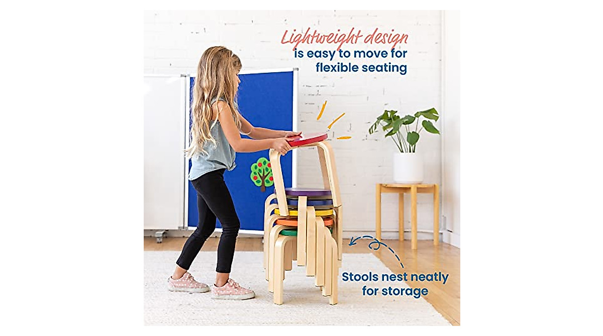 ECR4Kids Stackable Stools - Versatile Classroom Seating