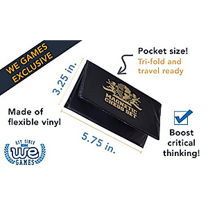 WE Games Mini White Logo Magnetic Pocket Chess Set - 6 x 3.25 in.