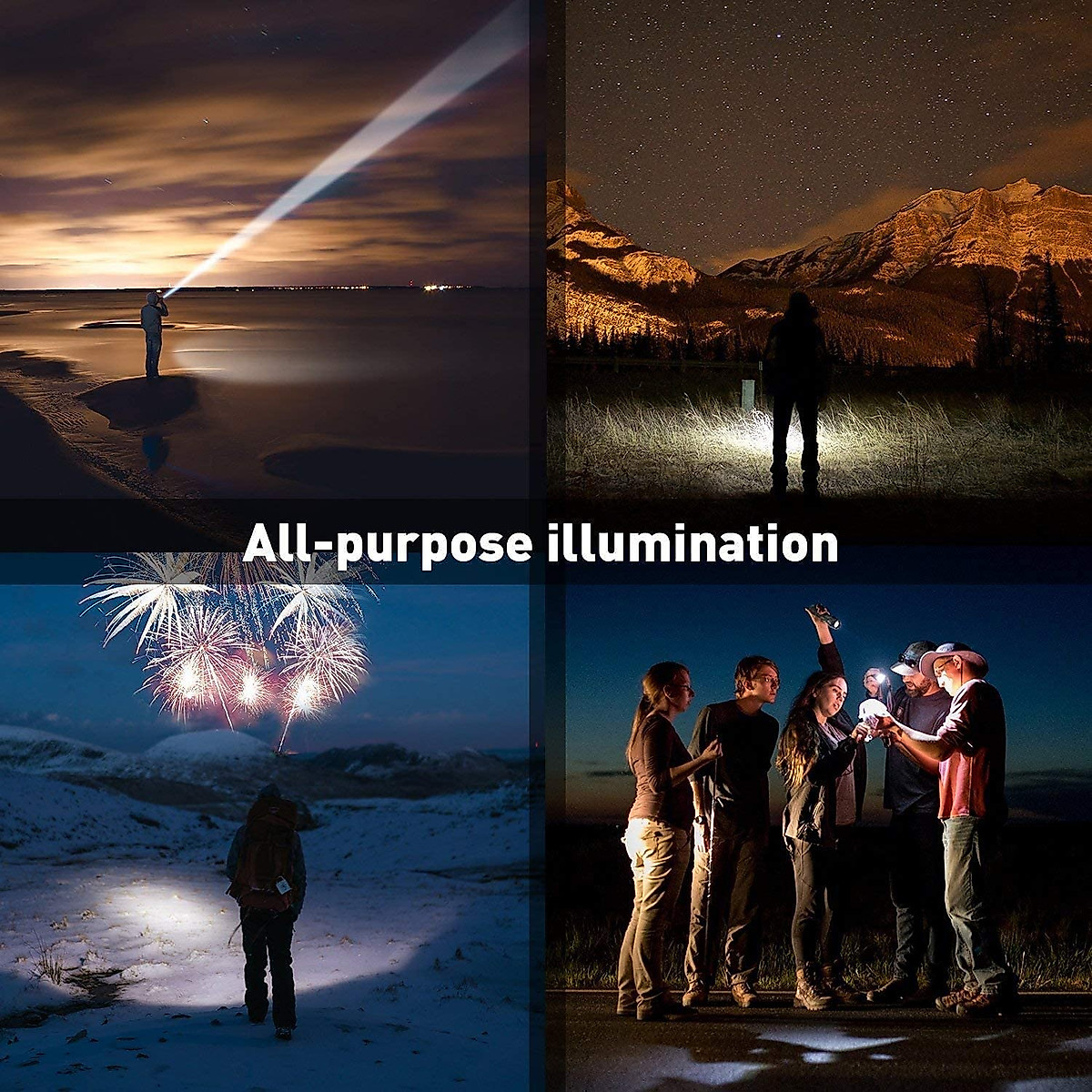 MODOAO 3pack Super Bright Flashlights High Lumens LED Flashlight With Zoomable Beam - Mini Flashlights for Camping, Hiking, Dog Walking - Powerful Emergency Flashlights with 5 Modes for Outdoor Use