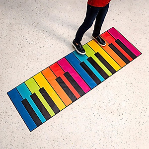 Fun Express Floor Piano Sticker Decal, Almost 3 Feet Long - Removes Easily - Party and Studio VBS Decor - VBS Vacation Bible School Supplies/Decor - 2 Pieces