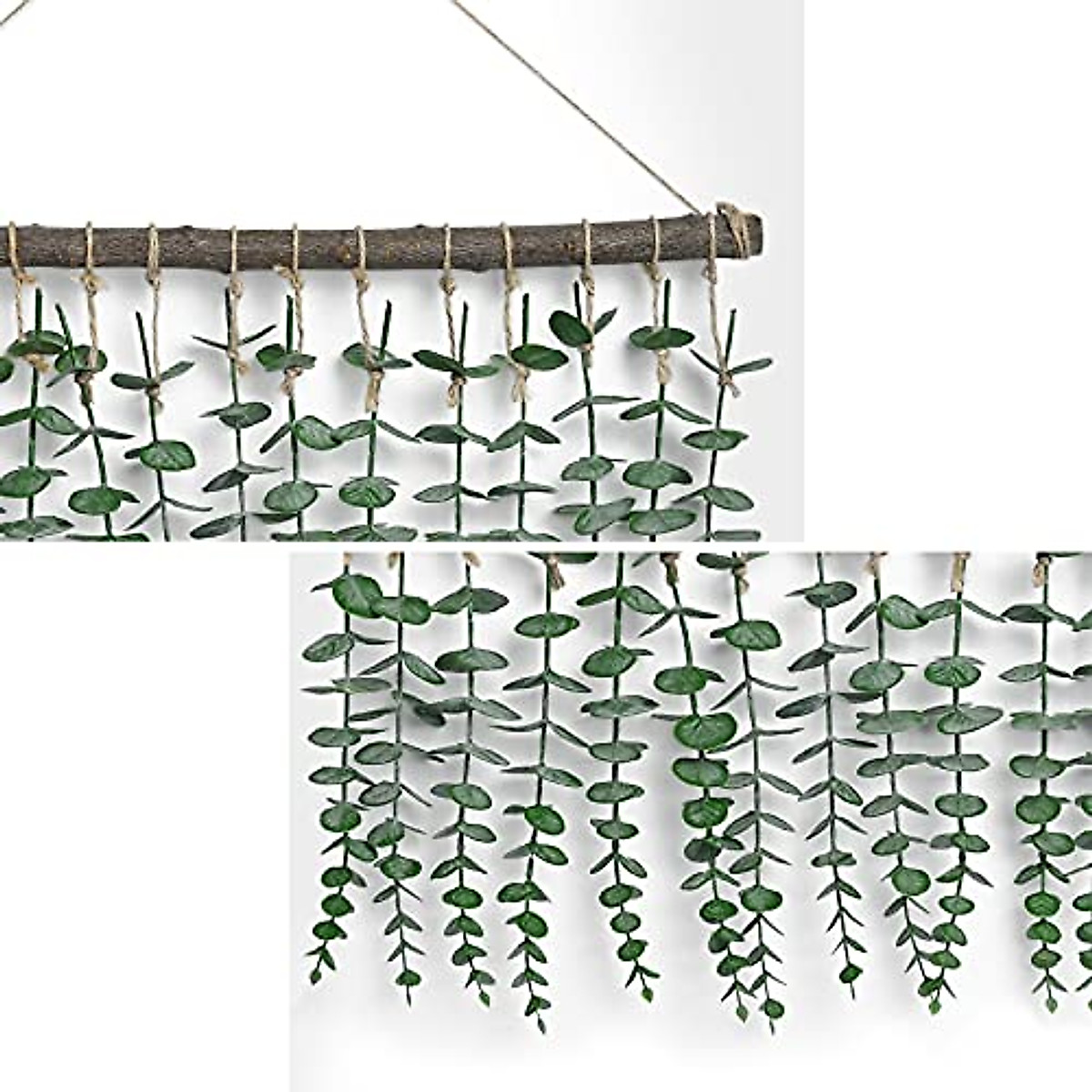 Artflower Eucalyptus Hanging Wall Decor, Artificial Eucalyptus Vines and Greenery Wall Hanging Plants Farmhouse Boho Wall Decor for Bedroom, Kitchen, Office and Bathroom(19.7" x 10")