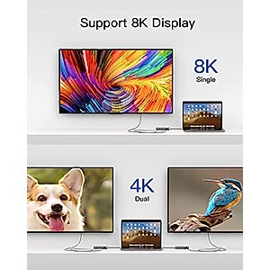LamToon 40Gbps USB4 Compatible with Thunderbolt 4 Cable, 100W Charging,40Gbps Data Sync, Short USB C Cable Supports 8K Display, Compatible with Thunderbolt 3 and USB C 3.1 for External SSD,Hub,Docking