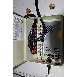 InstallerCCTV 9 Outputs 12 Amp 12V DC CCTV Distribution Power Supply Box for Security CCTV Camera, Led and All Other 12V DC Devices, UL Listed