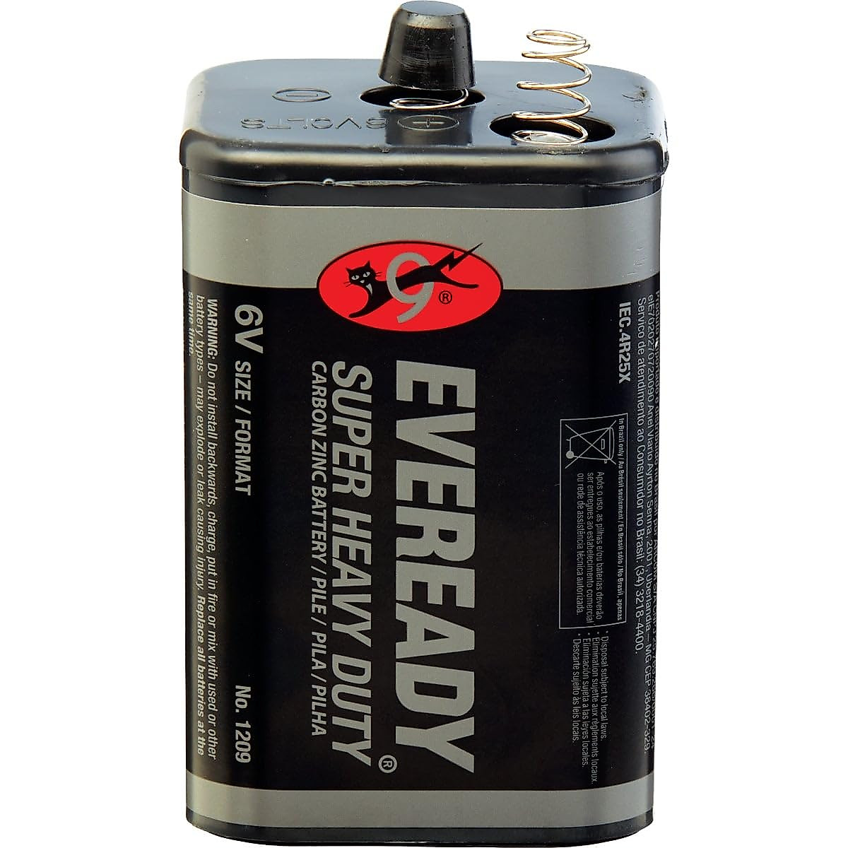 Eveready 1209 6 Volt Super Heavy Duty Lantern Battery Each