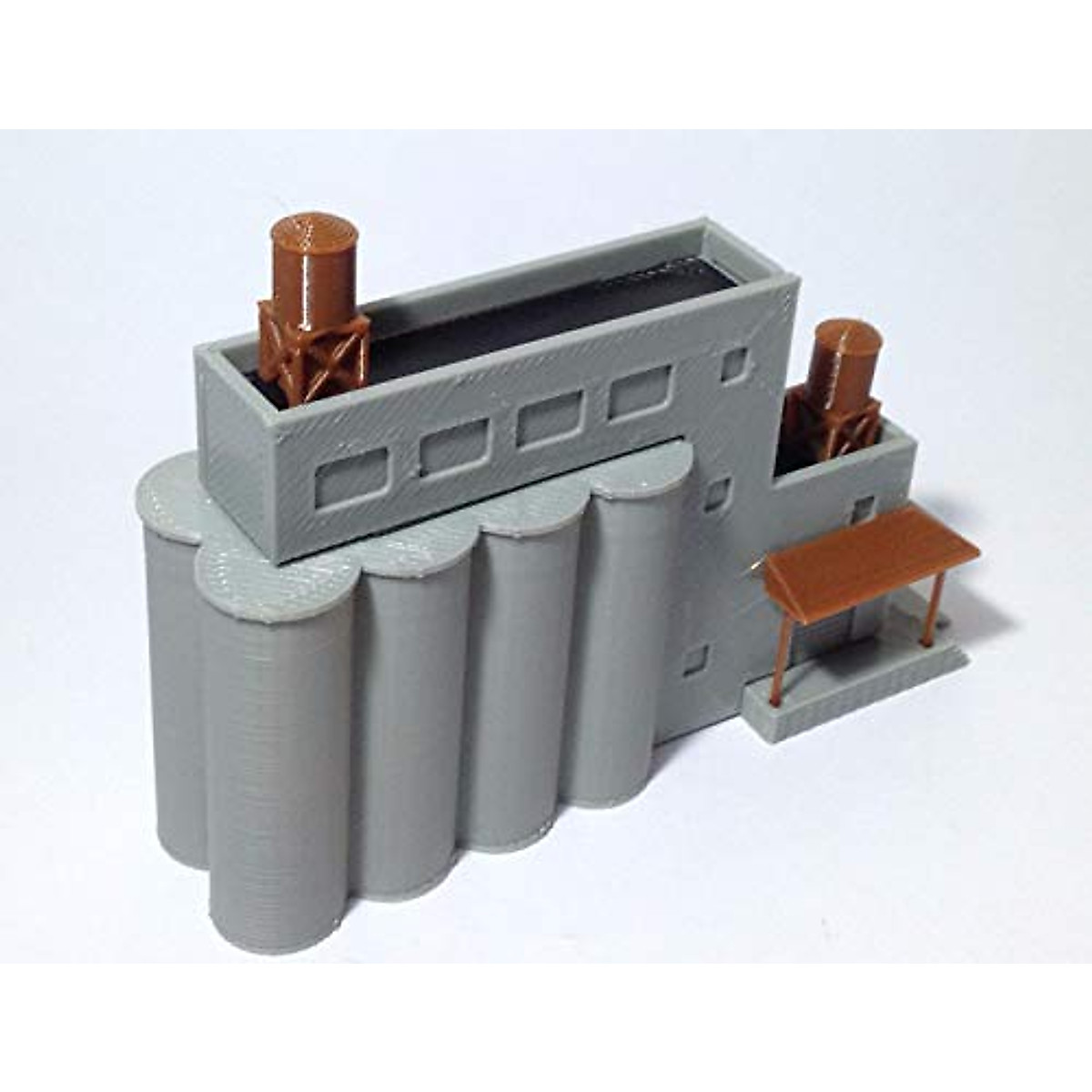 Outland Models Train Railway Layout Industrial Facility Grain Silos N Scale