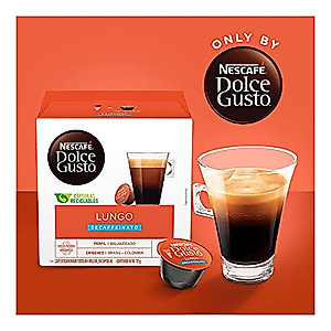 Nescafe Dolce Gusto Coffee Pods, Lungo Decaffeinato, 16 capsules, Pack of 3
