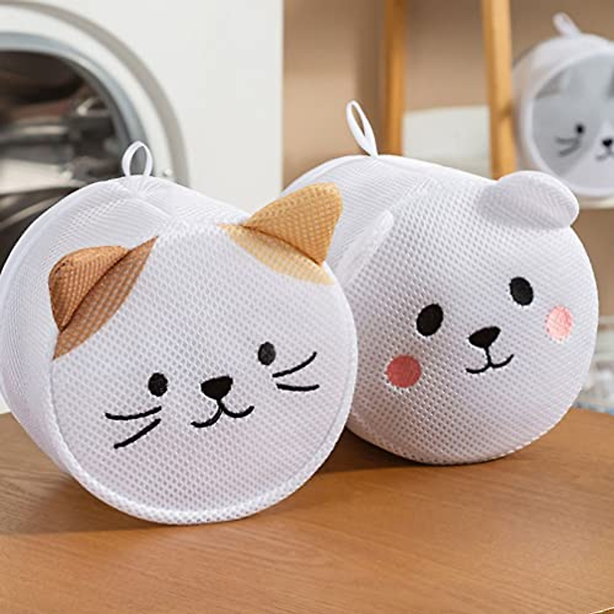 Cabilock Shoe Laundry Bag Sandwich Container 2pcs Mesh Laundry Bags Delicates Wash Bag Cartoon Cat Bra Wash Bags Travel Storage Organize Bag Clothing Washing Bags Sandwich Containers