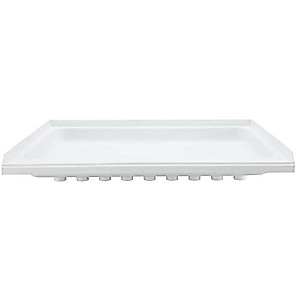 RecPro RV Shower Pan | 36" x 24" x 5" Left Drain in White | RV Shower Base | Camper Shower Pan