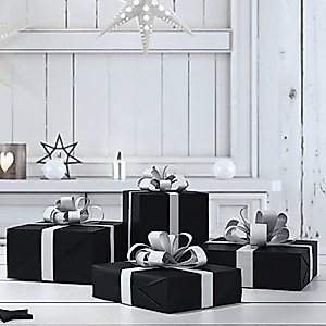 AORZIT Black Tissue Paper 80 Sheets Black Wrapping Tissue Paper Bulk 14x20 Inch Black Tissue Paper for Gift Bag Wrapping DIY Crafts Shredded Filler Birthday Graduation Halloween Party Decor (Black)