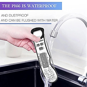 HAOYEE Digital Meat Thermometer, Premium Multifunctional Food Thermometer with LCD Display, Long Probe and Magnetic, Suitable for Home and Kitchen Barbecue Edible Oil Frying, Baking, etc.