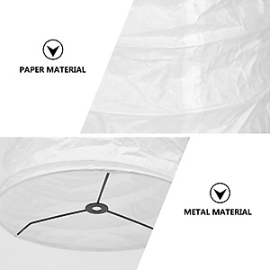 Totority Paper Floor Lamp Shades Japanese Style Standing Lampshade White for Living Room Floor Lamp Shade