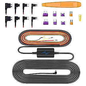 Mini USB Dash Cam Hardwire Kit for Galphi Dash Cam Q2, Hardwire Kit Fuse for Dash Camera with Fuse Taps and Installation Tools, Low Voltage Protection for Dash Cam 11.5ft