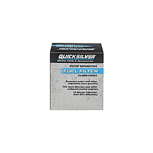 Quicksilver 8M0146203 Water Separating Fuel Filter, 10-Micron Filtration, Quicksilver Head