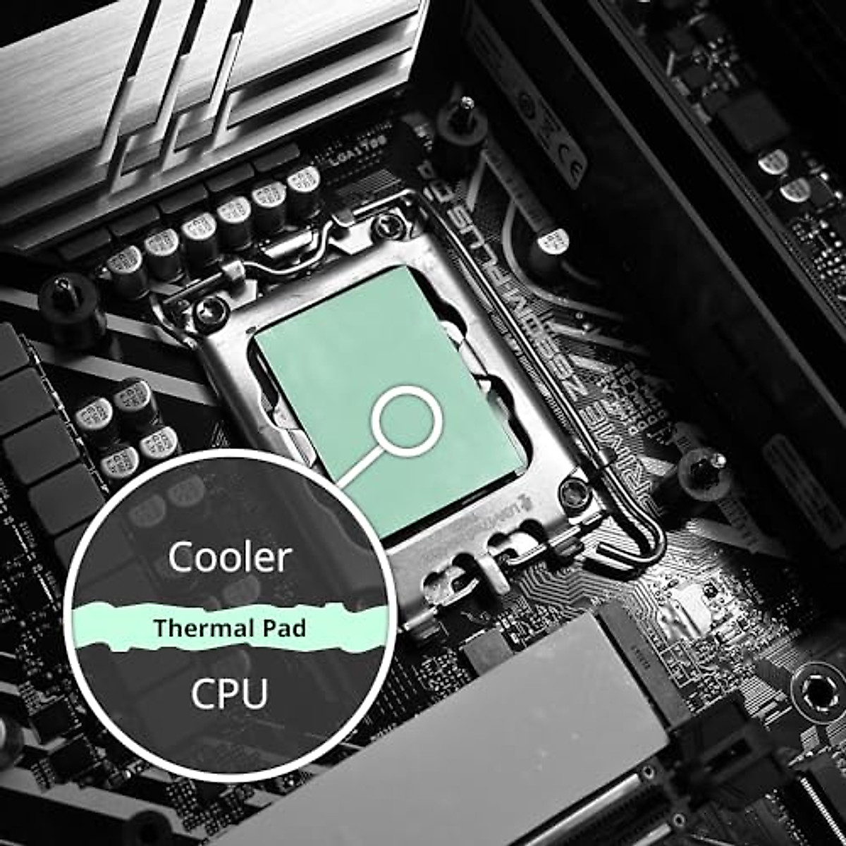 T-Global Technology Thermal Pad 12.5 W/mK, 298X298X3.0mm, TG-A1250 High Thermal Conductivity, Heat Sink Cooling Pad, for PC Laptop/GPU/CPU, Electrical Insulation