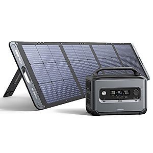 UGREEN PowerRoam 1200 Solar Generator, 1024Wh Portable Power Station with 200W Solar Panel Included, Up to 2500W Output, LiFePO4 (LFP) Battery, Generators for Home Backup/Outdoor Camping/RVs