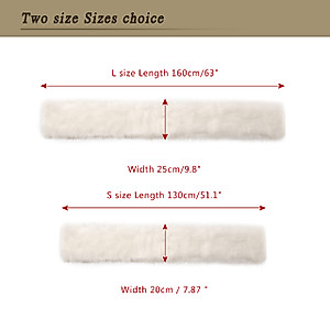 Dikoaina Women's Winter Fake Faux Fur Scarf Wrap Collar Shawl Shrug