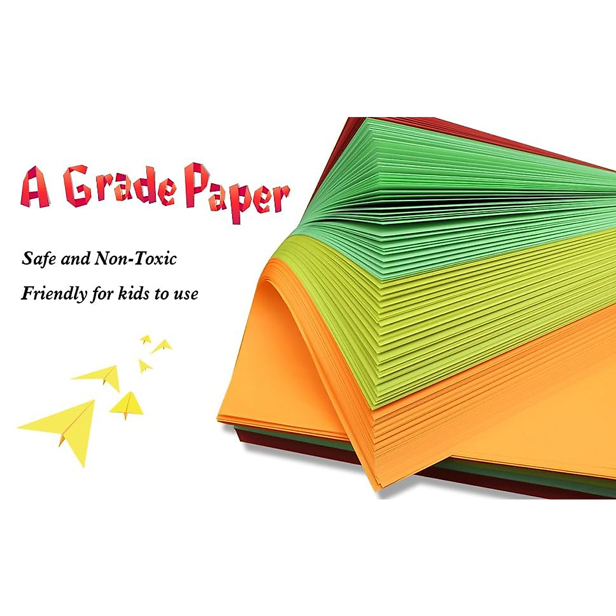 BUBU Origami Paper Kit 1000 Sheets 6 Inch Square Double Sided Color 20 Vivid Colors for Beginners Trainning and School Craft Lessons