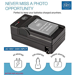 BM EN-EL12 Battery Charger for Nikon Coolpix A1000 B600 W300 A900 AW100 AW110 AW120 AW130 S6200 S6300 S8100 S8200 S9050 S9200 S9300 S9400 S9500 S9700 S9900 P310 P330 P340, KeyMission