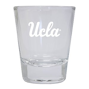 R and R Imports UCLA Bruins Etched Round Shot Glass Officially Licensed Collegiate Product