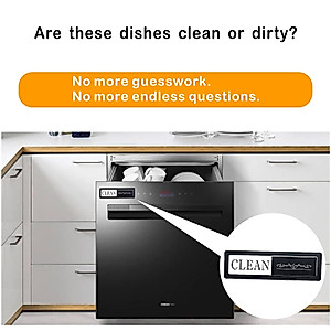 MOONOON Clean Dirty Magnet for Dishwasher,Dirty Clean Dishwasher Magnet Sign for Kitchen Organization and Storage,Slide Indicator to Show Dishes/Washing Machine Clean or Dirty/Refrigerator Magnet