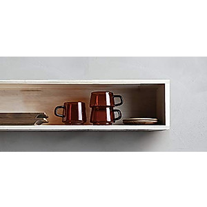 KINTO Sepia 21744 Non-Slip Tray, 16.5 x 8.3 inches (420 x 210 mm), Walnut, Wood