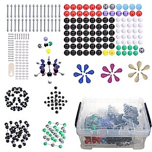 LFGKeng Chemistry Molecular Model Kit, 974 PCS Molecular Structure Model with Atoms, Charge-Cloud, Organic/Inorganic Chemistry Teaching Kit, Science Kit for Space Imagination/Interest Cultivation