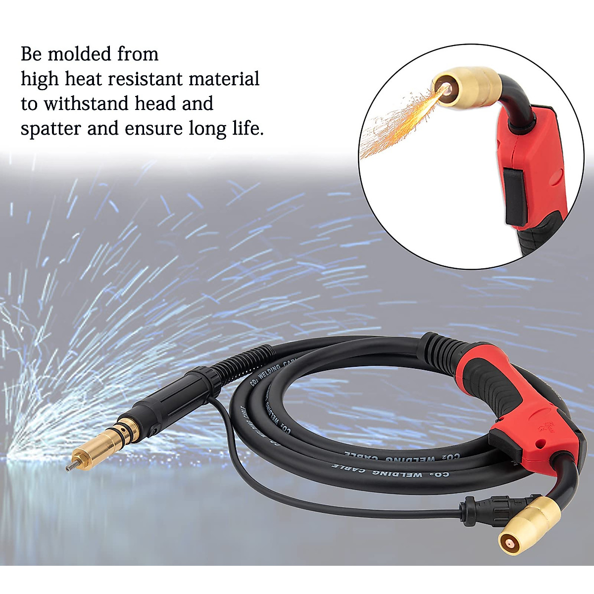 MIG Welding Gun Torch Stinger, Flexible MIG Gun 100A 10ft Compatible with Miller M-100 M-10#248282 - Mig Welder Stinger