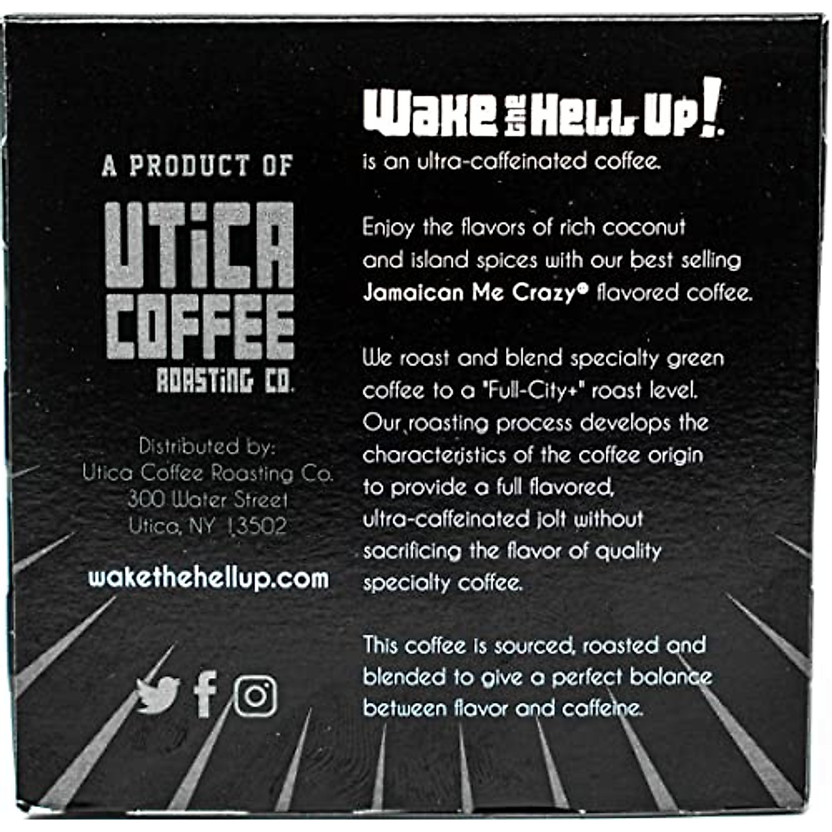 Wake The Hell Up! Jamaican Me Crazy® Flavored Single Serve Coffee Pods Of Ultra-Caffeinated Coffee For K-Cup Compatible Brewers | 12 Count, 2.0 Compatible