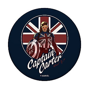 Marvel What If Captain Carter British Flag PopSockets Swappable PopGrip